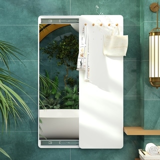 Versatile Wall-Mounted Mirror and Coat Rack Combo Space-Saving Design ...