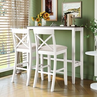 48" Set Bistro Set Kitchen Breakfast Nook with 2 Chairs, Cherry - Bed ...