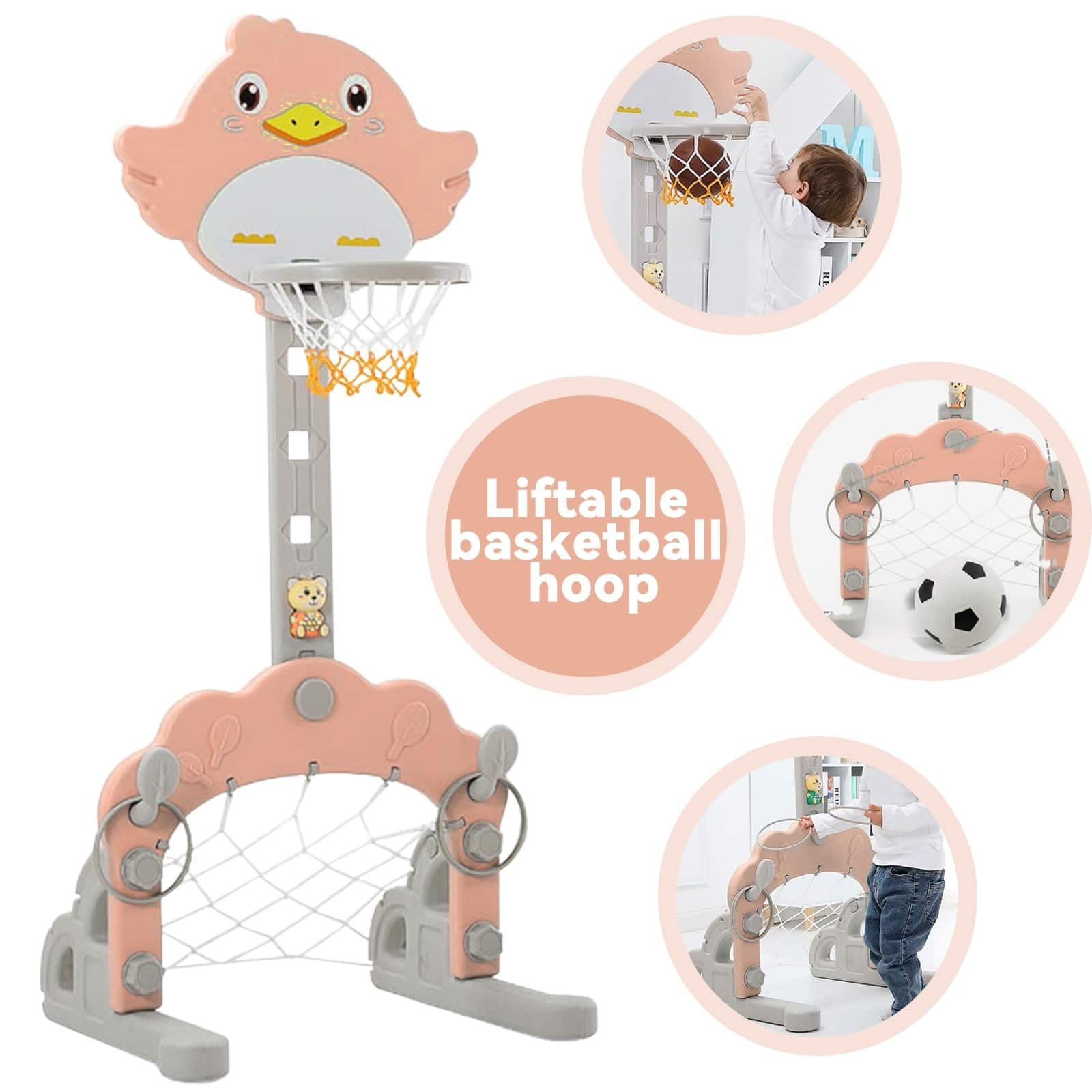 Toddler Sports Center: Basketball Ring, Football Goal, Throwing Ring ...