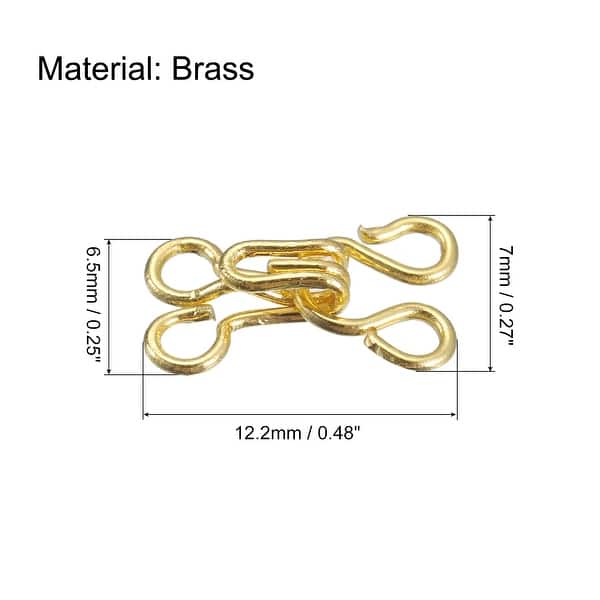 100pcs Sewing Hook Eye Latch for Clothing Bra Skirt Trousers - 12.2mm ...