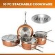 Gotham Steel Stackmaster Pots and Pans 10 Piece Nonstick Cookware Set ...