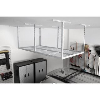 Overhead Garage Storage Rack, Heavy Duty Adjustable Ceiling Mounted ...