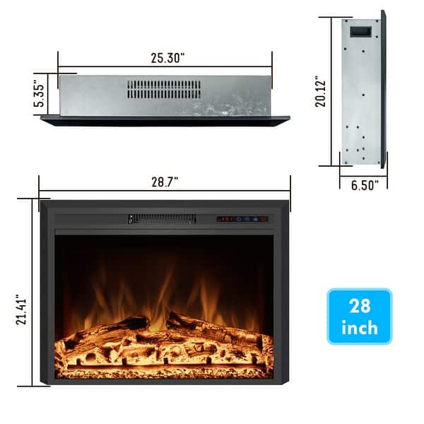 black electric fire insert