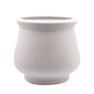 16 in. White Collection Ceramic Pot Planter - Bed Bath & Beyond - 38377949