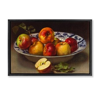 Stupell Mixed Apples Still Life Framed Floater Canvas Wall Art Design ...