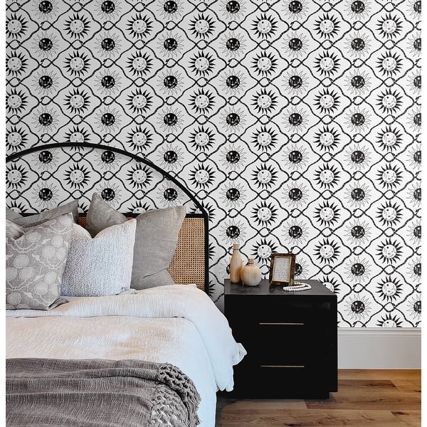 Elana Gabrielle Sol Tuxedo Black Peel & Stick Wallpaper - 20.5 in. W x ...