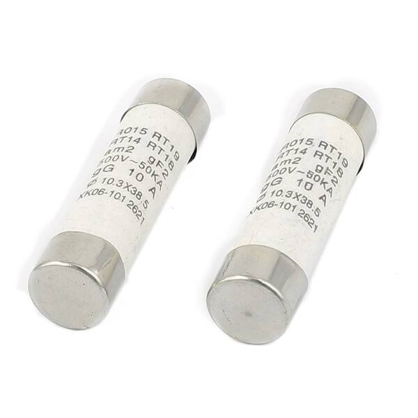 9Pcs AC 500V 10A RO15 RT18 RT14 10x38mm Fast Blow Cylindrical Ceramic ...