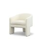 Modrest Khan Modern Off White Fabric Accent Chair - Bed Bath & Beyond ...