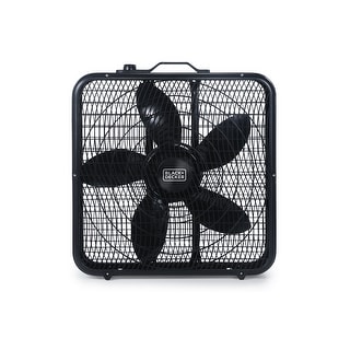BLACK+DECKER 20” Box Fan with 3 Speed Settings, Powerful 80W Motor, 5 ...