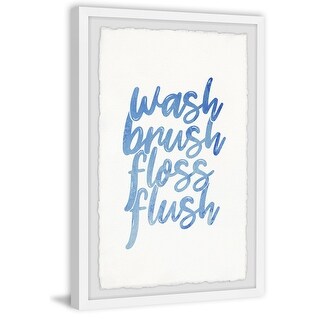 'Wash and Flush II' Framed Painting Print - Bed Bath & Beyond - 32964398