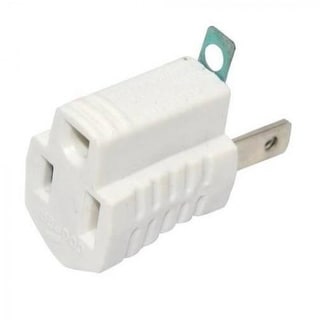 Cooper Wiring 419W Grounding Outlet Adapter With Grounding Lug, 15 AMP ...