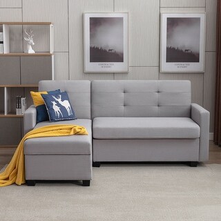 78.3" Convertible Sleeper Sofa with Storage, For Small Space Living ...