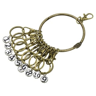 3.4" Dia Key Organizer Keychain, Key Management Holder with 10 Buckles ...