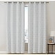 HLC.me Lattice Flocked 100% Complete Blackout Thermal Insulated Window Curtain Grommet Panels ...