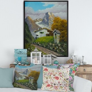 Designart "Wayside Shrine Beside The Path Leading To A House" Farmhouse ...