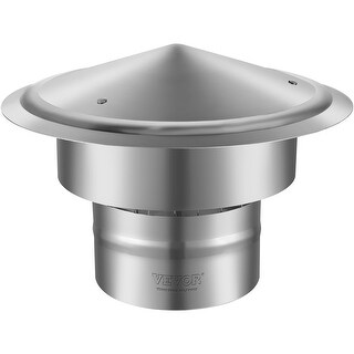 VEVOR Chimney Cap 6-inch 304 Stainless Steel Round Roof Rain Cap Cover ...