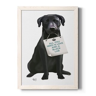 Love and Black Labrador-Premium Framed Canvas - Ready to Hang - Bed ...