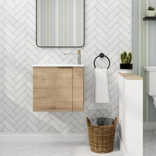 ARTCHIRLY 22 Inch Bathroom Vanity With Sink, Floating Bathroom Vanity ...