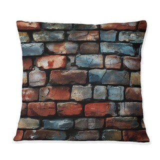 Designart "Architectural Brick Elegance Brick Pattern" Brick Printed ...