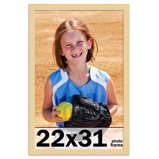 22x31 Frame Natural Brown Picture Frame - Modern Photo Frame Includes ...