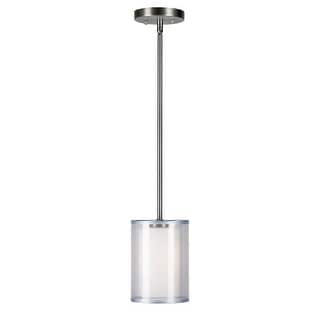 Shaw 1-Light Brushed Nickel Pendant with Satin Opal Glass - Brushed ...