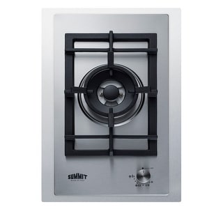 Summit GCJ1TK15 15" Wide 1 Burner Gas Cooktop with Propane Conversion ...