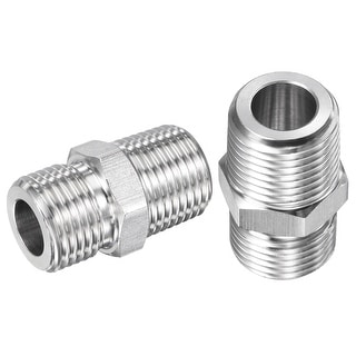 304 Stainless Steel Pipe Fitting Adapter G 1/2Male x 1/2NPT Male ...