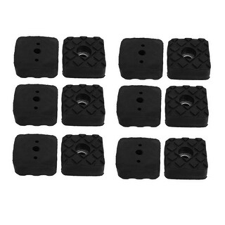Furniture Table Desk Rubber Leg Foot Pads Floor Protectors Black ...