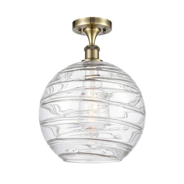 Innovations Lighting Athens Deco Swirl - 1 Light 12" Semi-Flush Mount ...