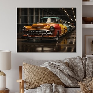 Designart "Colorful Pickup Truck Retro Rides" Transportation Print on ...