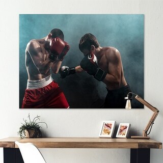 Designart "Two Professional Boxer Boxing" Sport Boxing Wall Art - Bed ...
