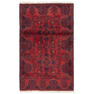 ECARPETGALLERY Hand-knotted Finest Khal Mohammadi Red Wool Rug - 2'4 x ...