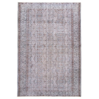 ECARPETGALLERY Hand-knotted Color Transition Light Grey Wool Rug - 5'11 ...