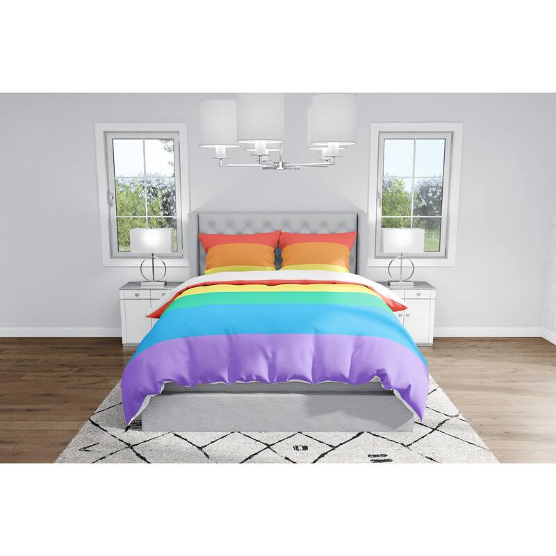 LGBT FLAG Duvet Cover By Kavka Designs - Overstock - 32092534