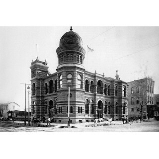 The 1888 Federal Building Black and White Gallery Wrapped Canvas - Bed ...