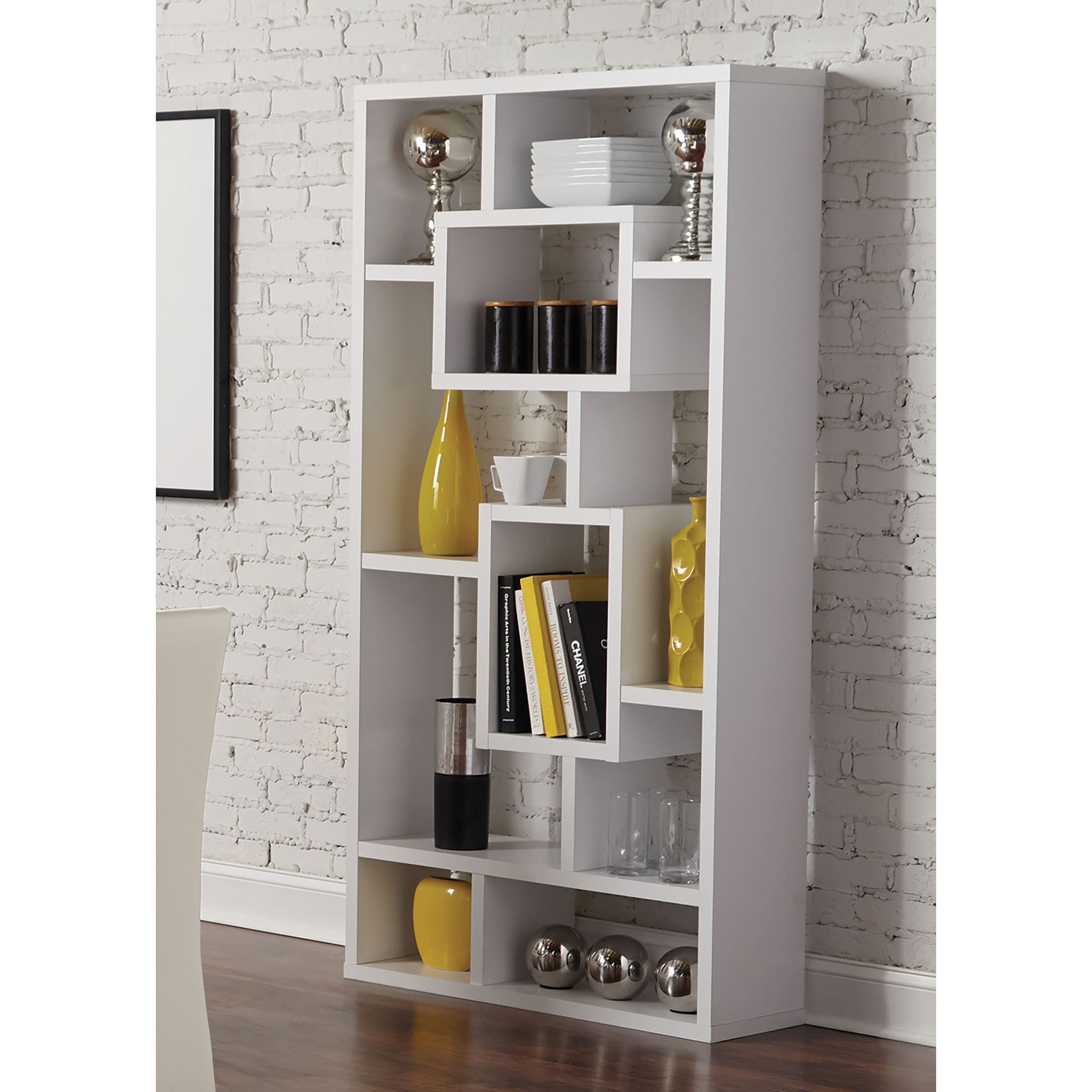 Tribeca Modern Multi-Shelf Open Back Bookcase/Display Cabinet by ...
