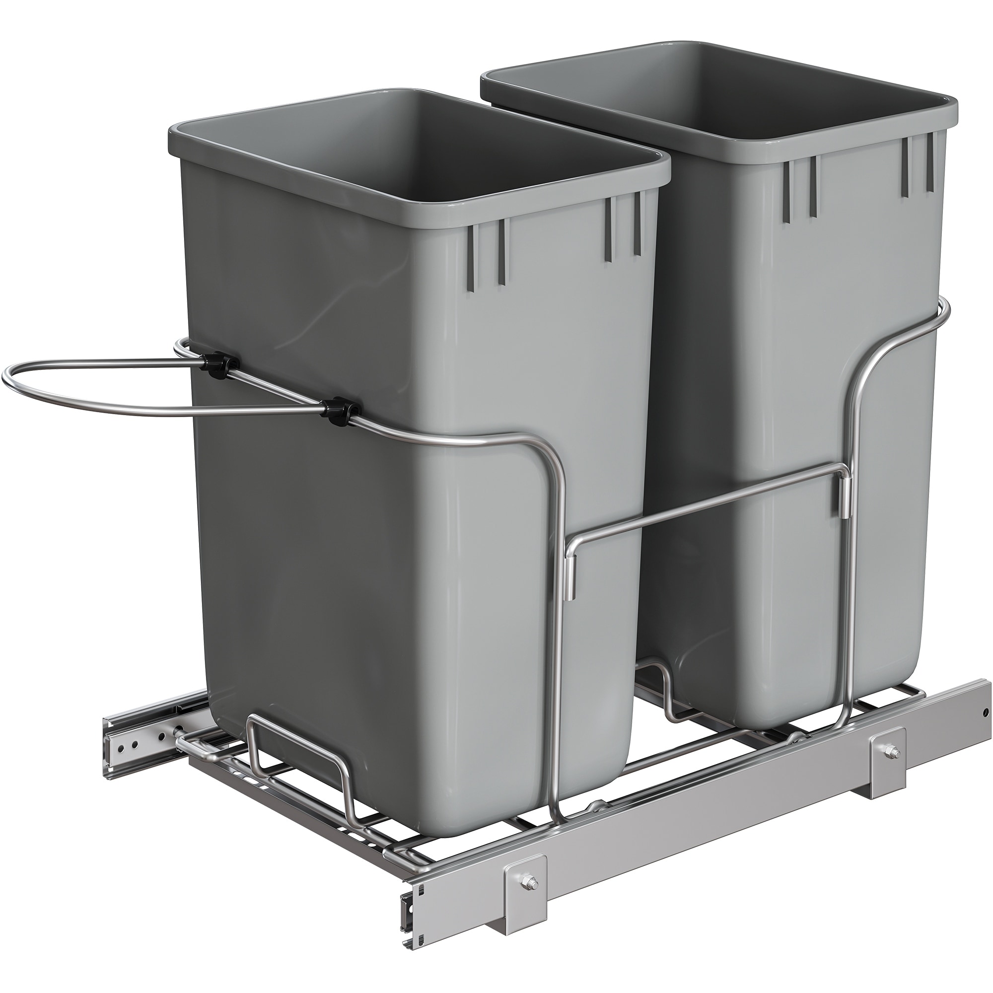 Double 37 Quart Pull Out Kitchen Waste Containers - 37 Quart - On Sale ...