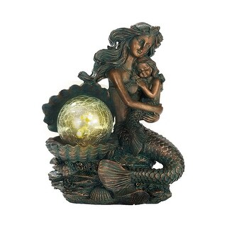 Mother Child Mermaid Solar Garden Sculpture - Bed Bath & Beyond - 38441334