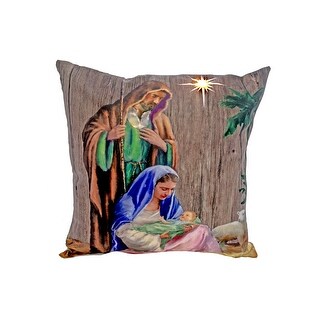 Led Velvet Cushion (Nativity Scene) (18 X 18) - Set of 2 - Bed Bath ...