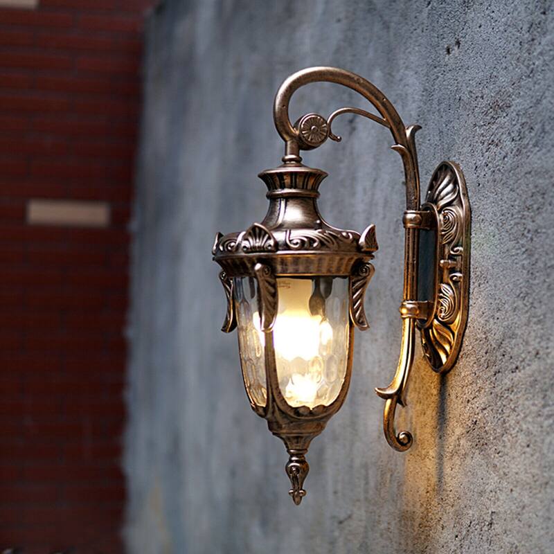 Waterproof and Antirust Outdoor Wall Lamp Glass Shade - Overstock ...