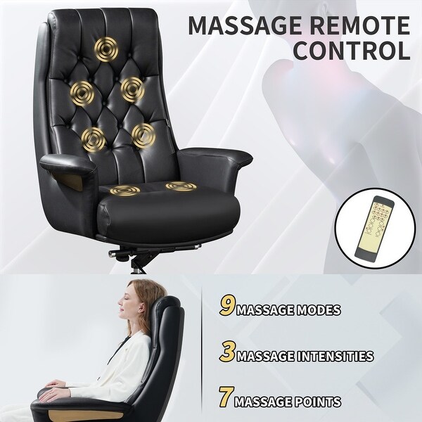 Kinnls Cellier Massage Office Chair Genuine Leather Executive Chairs