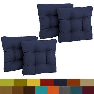 19-inch Square Tufted Indoor/Outdoor Chair Cushions (Set of 4) - 19" x ...
