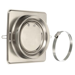 1 Set 6" Stainless Steel Backdraft Dampers with Ducting Hose Clamp ...