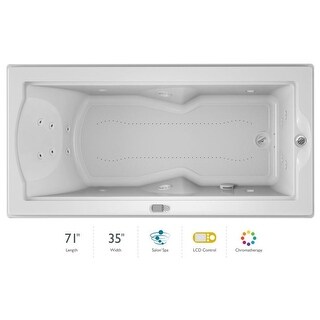 Jacuzzi 72" x 36" Fuzion Drop In Luxury Salon Spa Bathtub with 14 - Bed ...