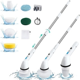 Cordless Power Scrubber 2 Modes Speed up to 400 RPM with Adjustable ...