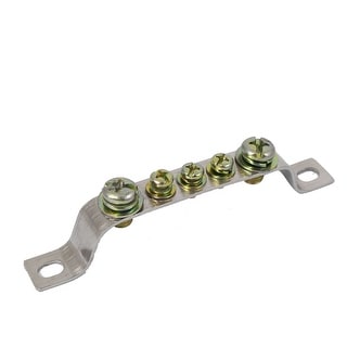 Single Row 5 Way Curved Ground Wire Copper Screw Terminal Block ...