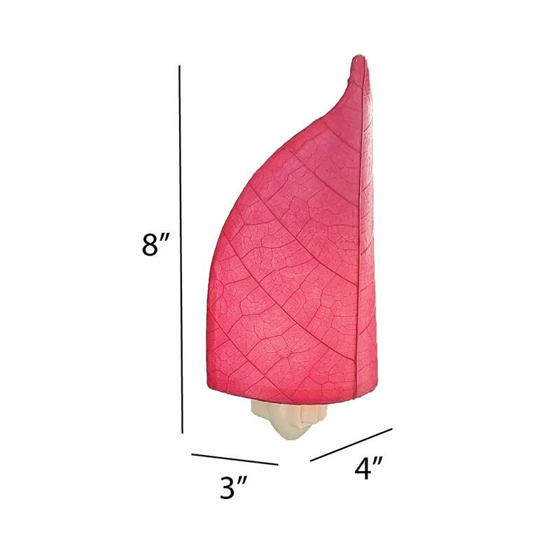 Leaf Nightlight, Cocoa Leaves Shade, 4 x 3 x 8 in. - 4 x 4 x 8 ...