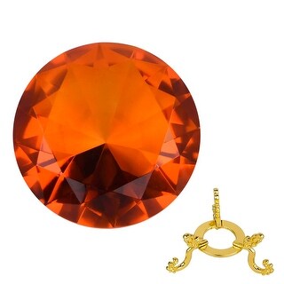 Amber Color Decoration Diamond Shaped Crystal with Stand Gifts - Bed ...