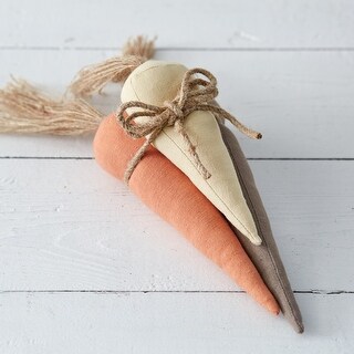 Set of Three Fabric Carrots - Largest Carrot: 9" H x 2" Dia. - Bed Bath ...