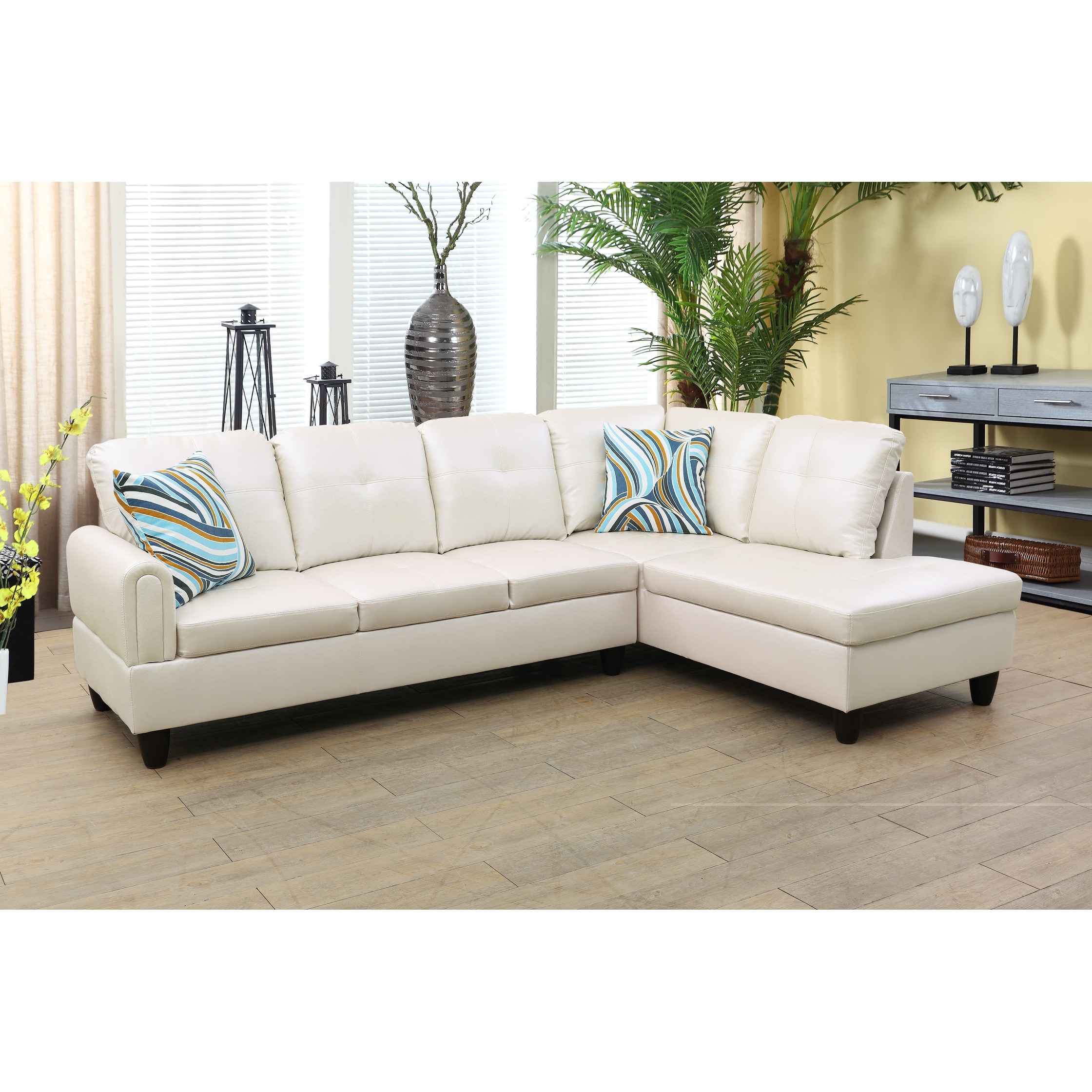 Off white faux leather sofa store